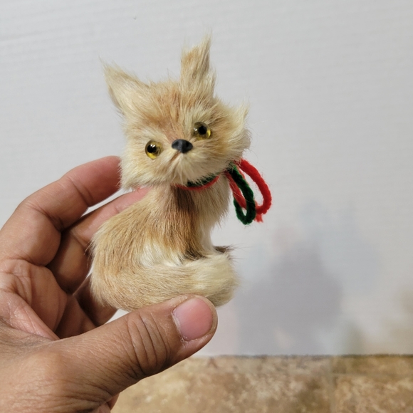 Art | Furry Real Fur Animal Fox 4 Figurine | Poshmark